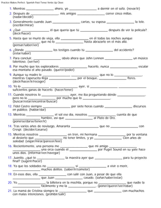 Practice makes perfect spanish past tense verbs | PDF