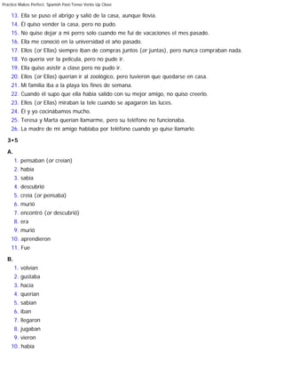 Practice makes perfect spanish past tense verbs | PDF