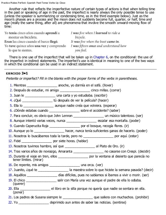 Past perfect in spanish - solutionstery