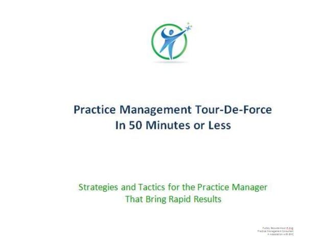 Medical Practice Management Training | PPTX
