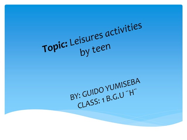 Leisure activities | PPTX | Space and Astronomy | Science