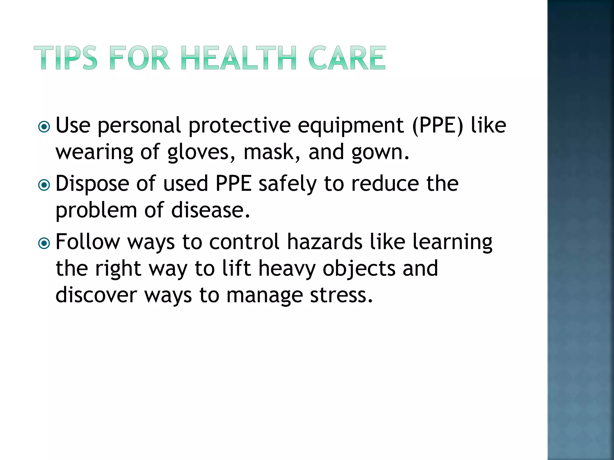 Practice occupational safety and health procedures | PPTX