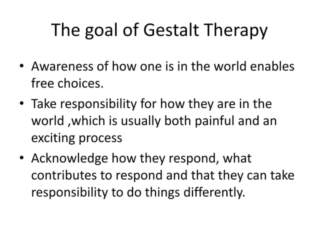Practice of gestalt therapy | PPT