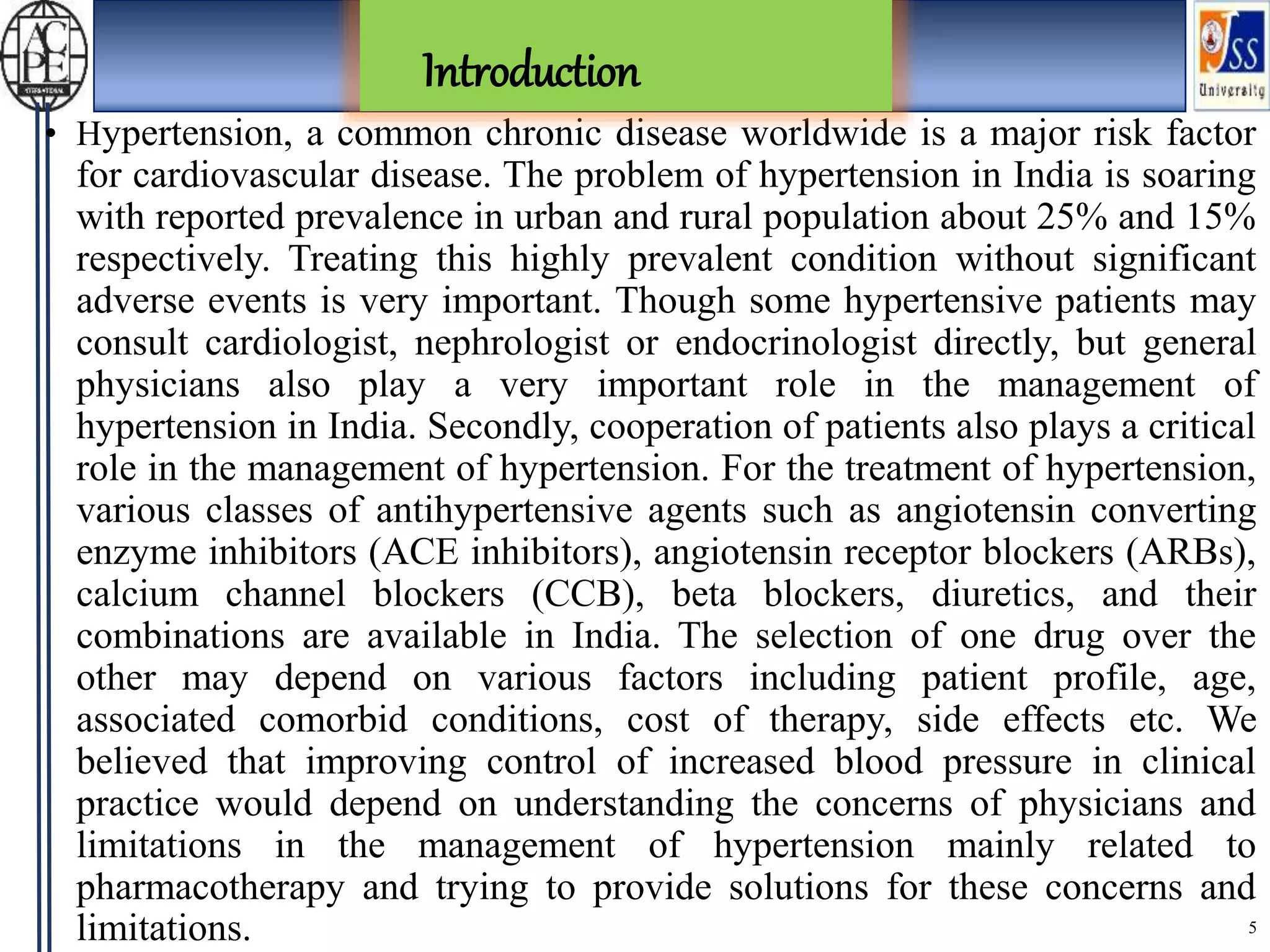 Practice of Indian Physicians Towards Use of Calcium Channel Blockers ...