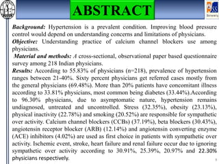 Practice of Indian Physicians Towards Use of Calcium Channel Blockers ...