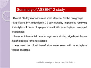 Practice of preparation and administration of tenecteplase | PPT