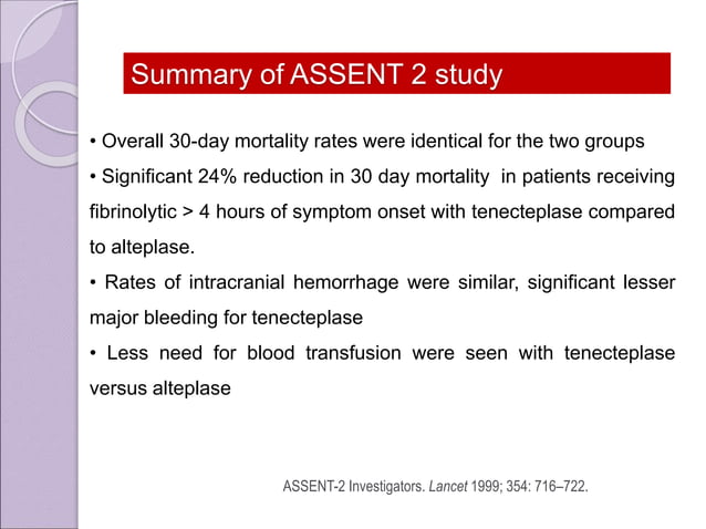Practice of preparation and administration of tenecteplase | PPT