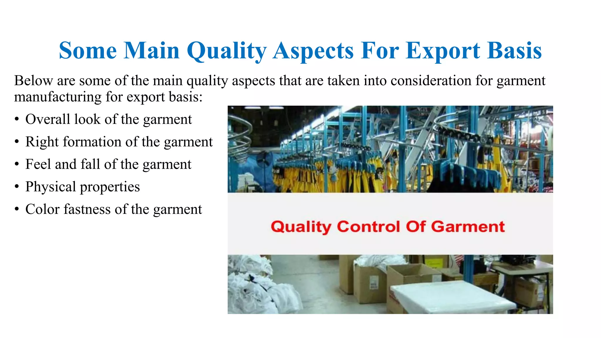 Practice of quality management system in apparel industry qcm ...