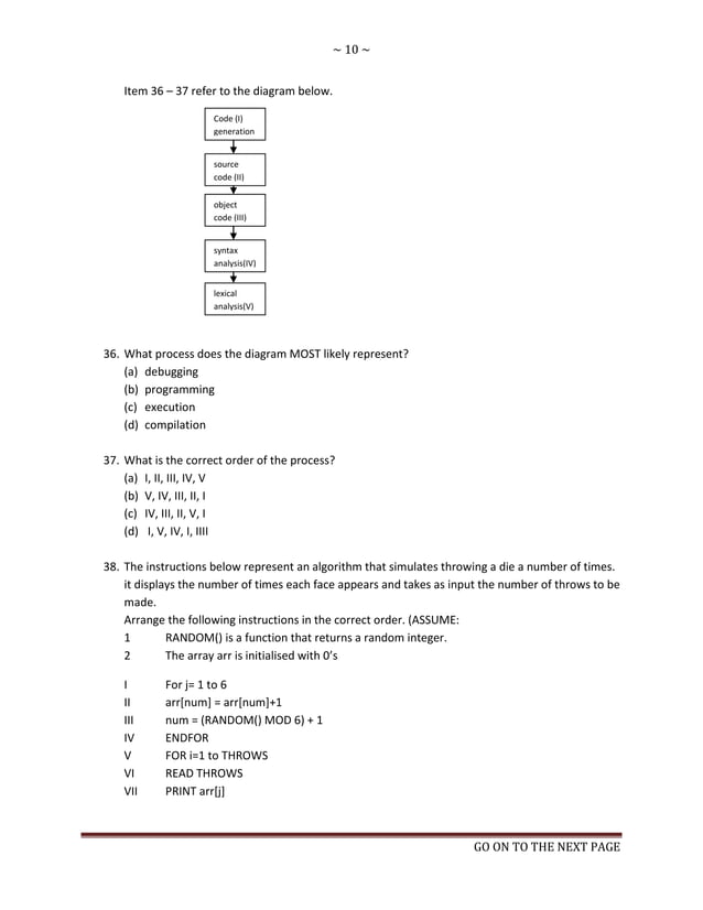 CAPE Computer Science Unit 1 Paper 1 - Practice Paper | PDF