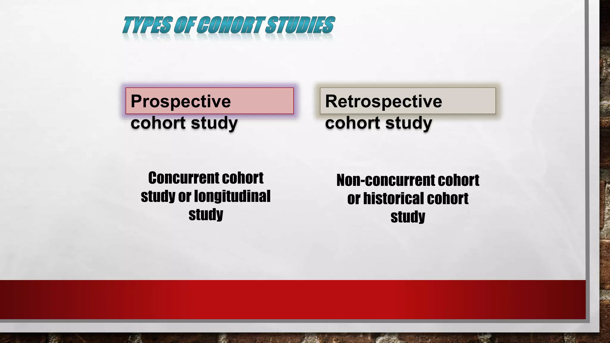COHORT STUDY | PPT