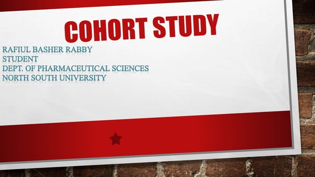 COHORT STUDY | PPT