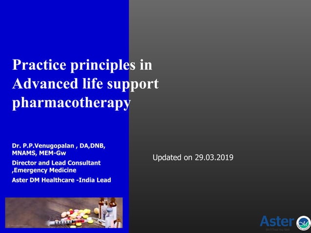 Practice principles in advanced life support pharmacotherapy | PPT
