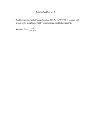homework_Mechanical system_control system | DOCX