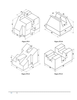 Practice problemsforengineeringdrawingi 14-18 | PDF