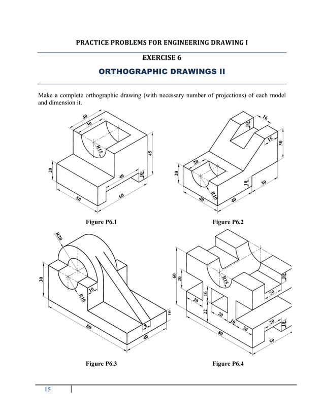 Practice problemsforengineeringdrawingi 14-18 | PDF