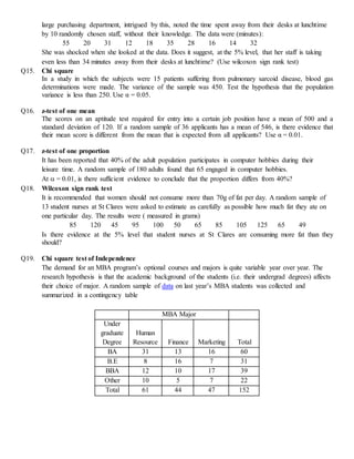 Practice question Of Statistical Inference | DOCX