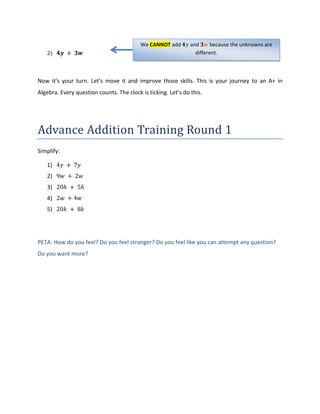 The Extreme Algebra Workout | PDF