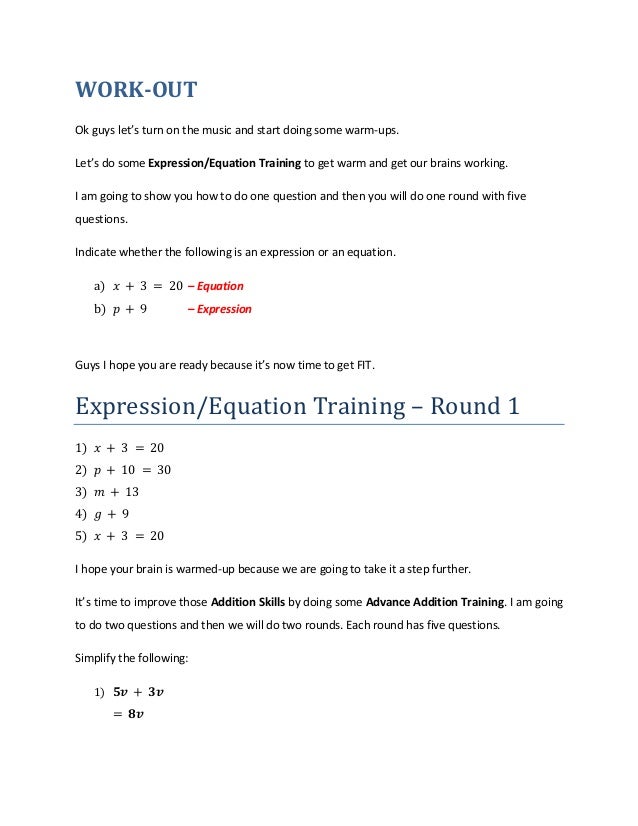 The Extreme Algebra Workout
