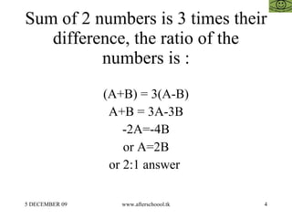 Practice Questions In Quantitative Aptitude | ODP