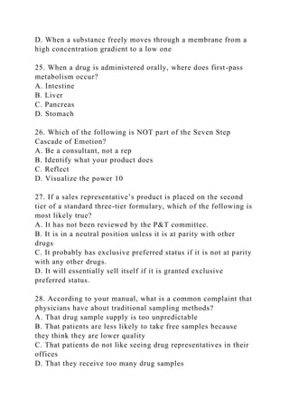 Practice Quiz for Napsrx1. How are drugs sorted into therapeutic.docx