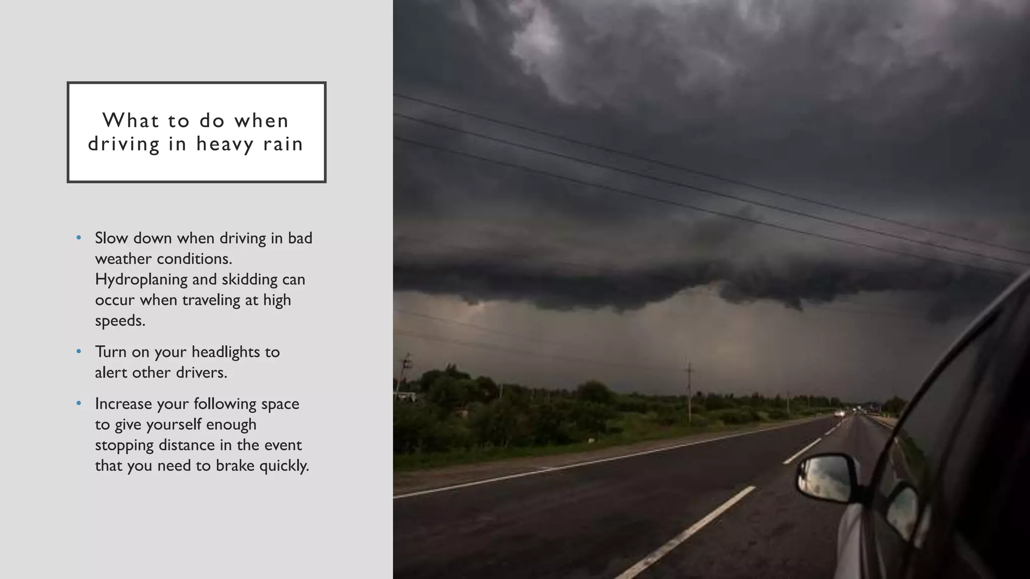 Practice safe driving in bad weather conditions | PDF