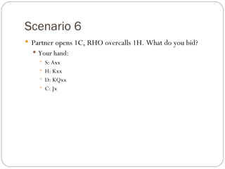 Practice Scenarios For Lesson 6 The Basics Of Overcalling Opponents And ...