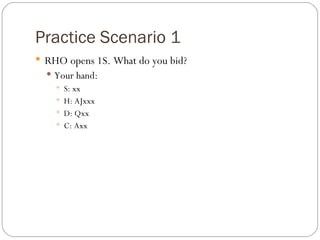 Practice Scenarios For Lesson 6 The Basics Of Overcalling Opponents And ...