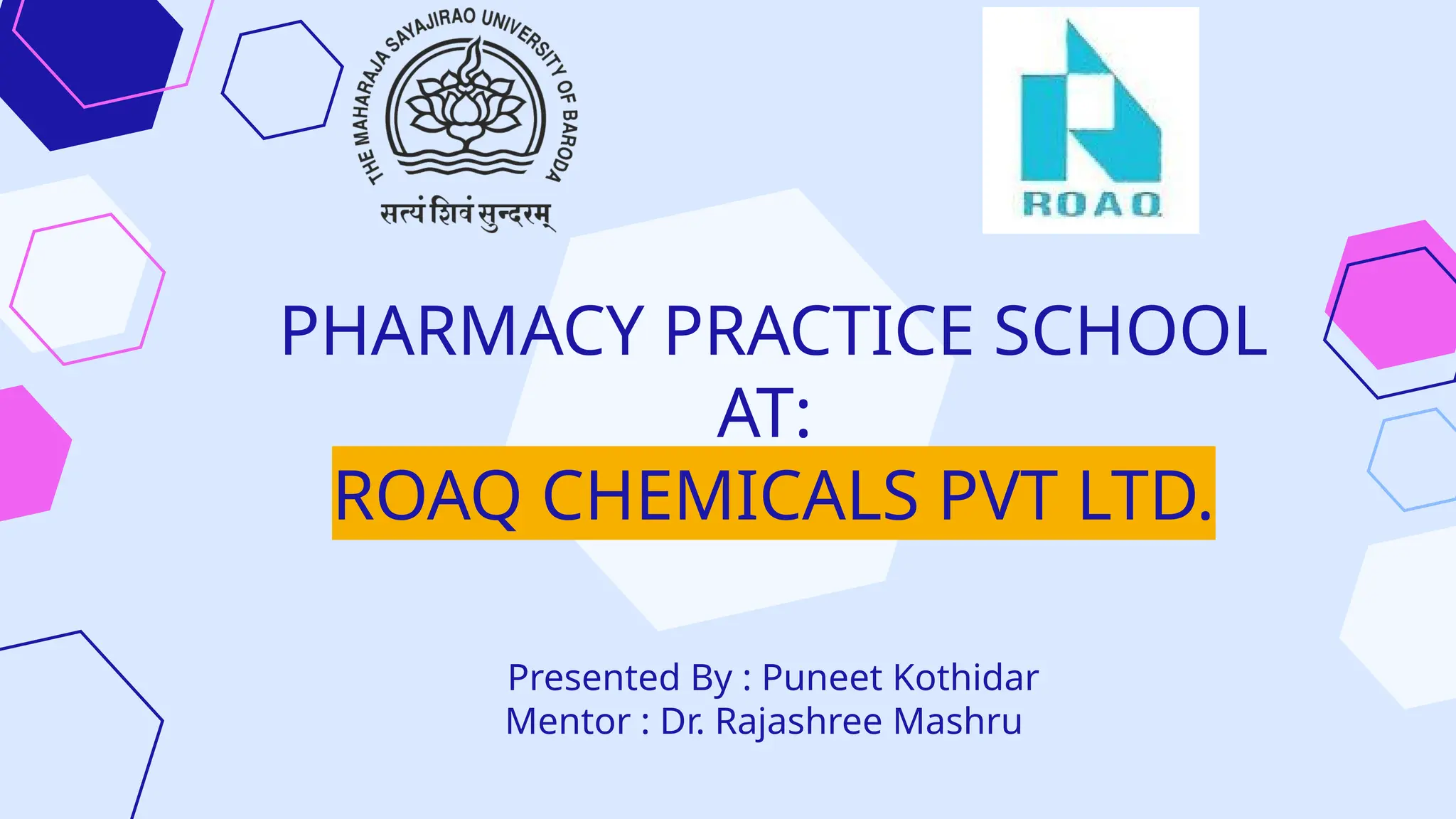 Pharmacy practice school presentation for 4th year bpharm students | PPTX