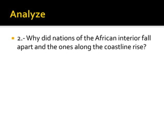 Practice Sheet - African colonization & Independence | PPT