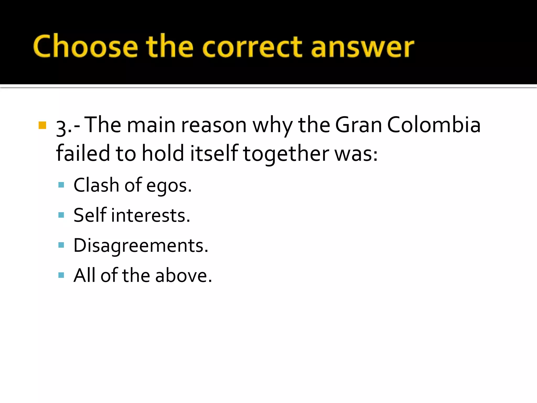 Test Practice Sheet - Latin American Independence and Nationalism | PPT