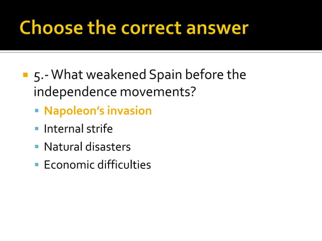 Test Practice Sheet - Latin American Independence and Nationalism | PPT
