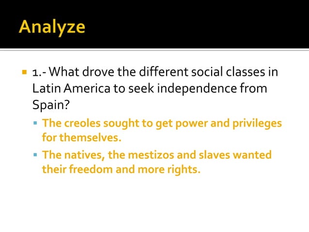 Test Practice Sheet - Latin American Independence and Nationalism | PPT