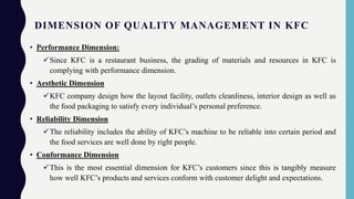 Practices of total quality management in KFC | PPTX