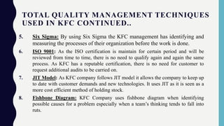 Practices of total quality management in KFC | PPTX
