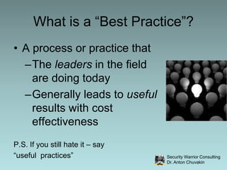Five Best and Five Worst Practices for SIEM by Dr. Anton Chuvakin | PPTX