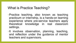 Practicum Notes For Practice Teaching Students | PPTX