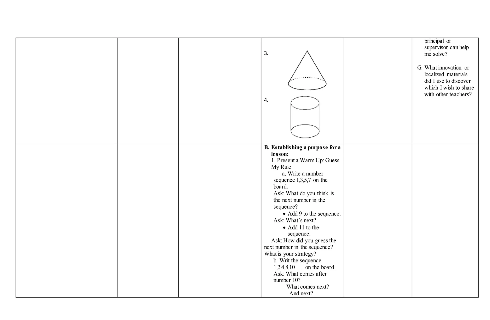 Sequencing Formulating The Nth Term Rule Explicit Lesson Plan Grade