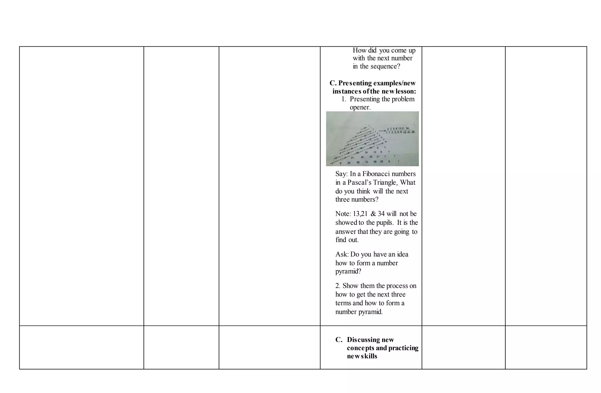 Sequencing (Formulating the nth term rule) Explicit lesson plan grade ...