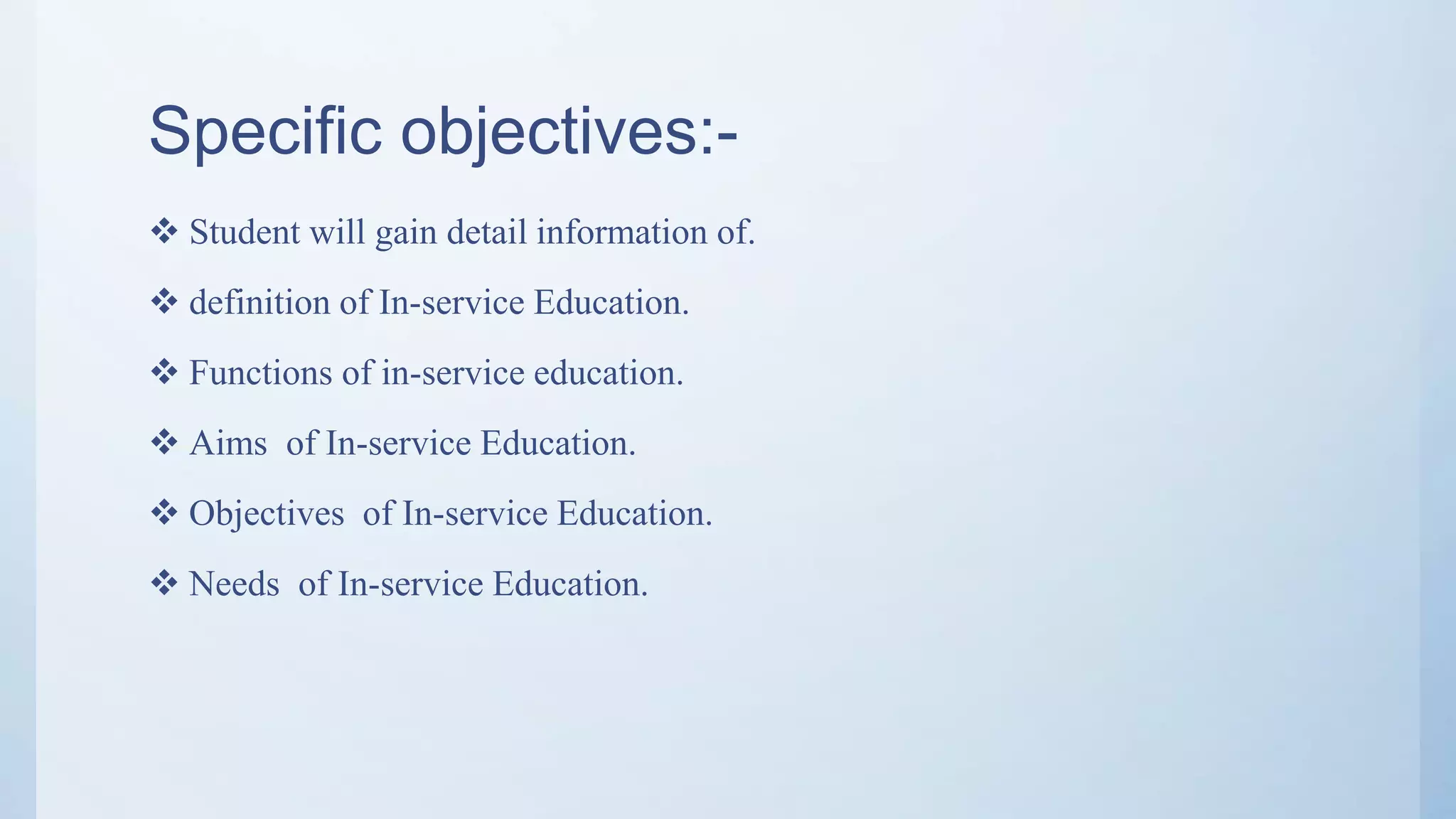 In service nursing education | PPTX