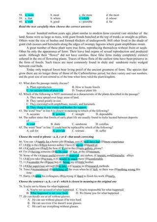 Practice test 4 | DOC | Gardening | Home & Garden