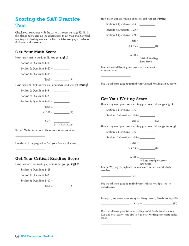 SAT Practice Tests | PDF