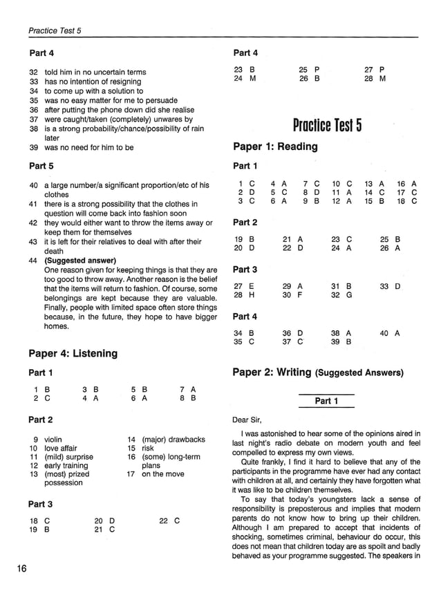 Practice tests for the revised cpe 3 key | PDF