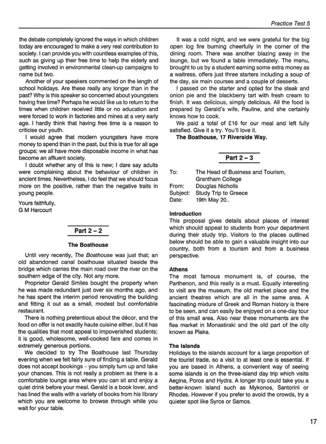 Practice tests for the revised cpe 3 key | PDF