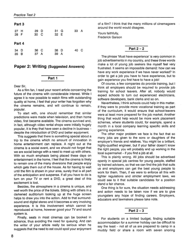 Practice tests for the revised cpe 3 key | PDF