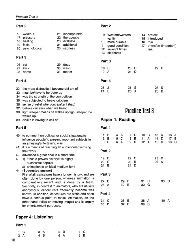 Practice tests for the revised cpe 3 key | PDF