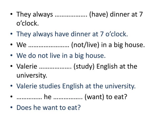 Practice the present simple | PPT