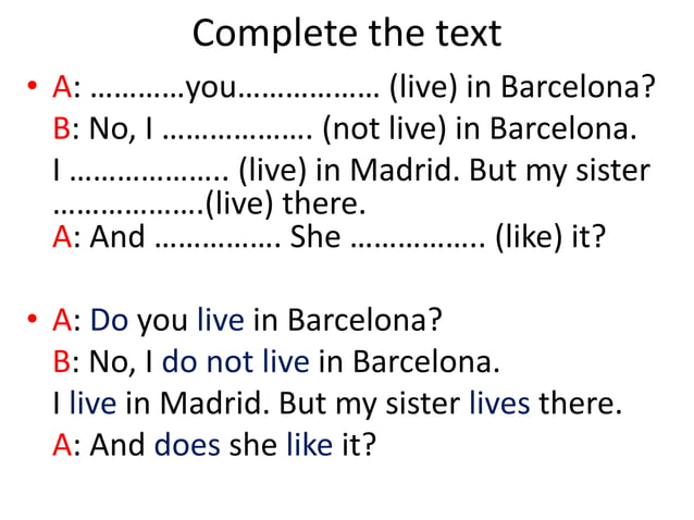 Practice the present simple | PPT
