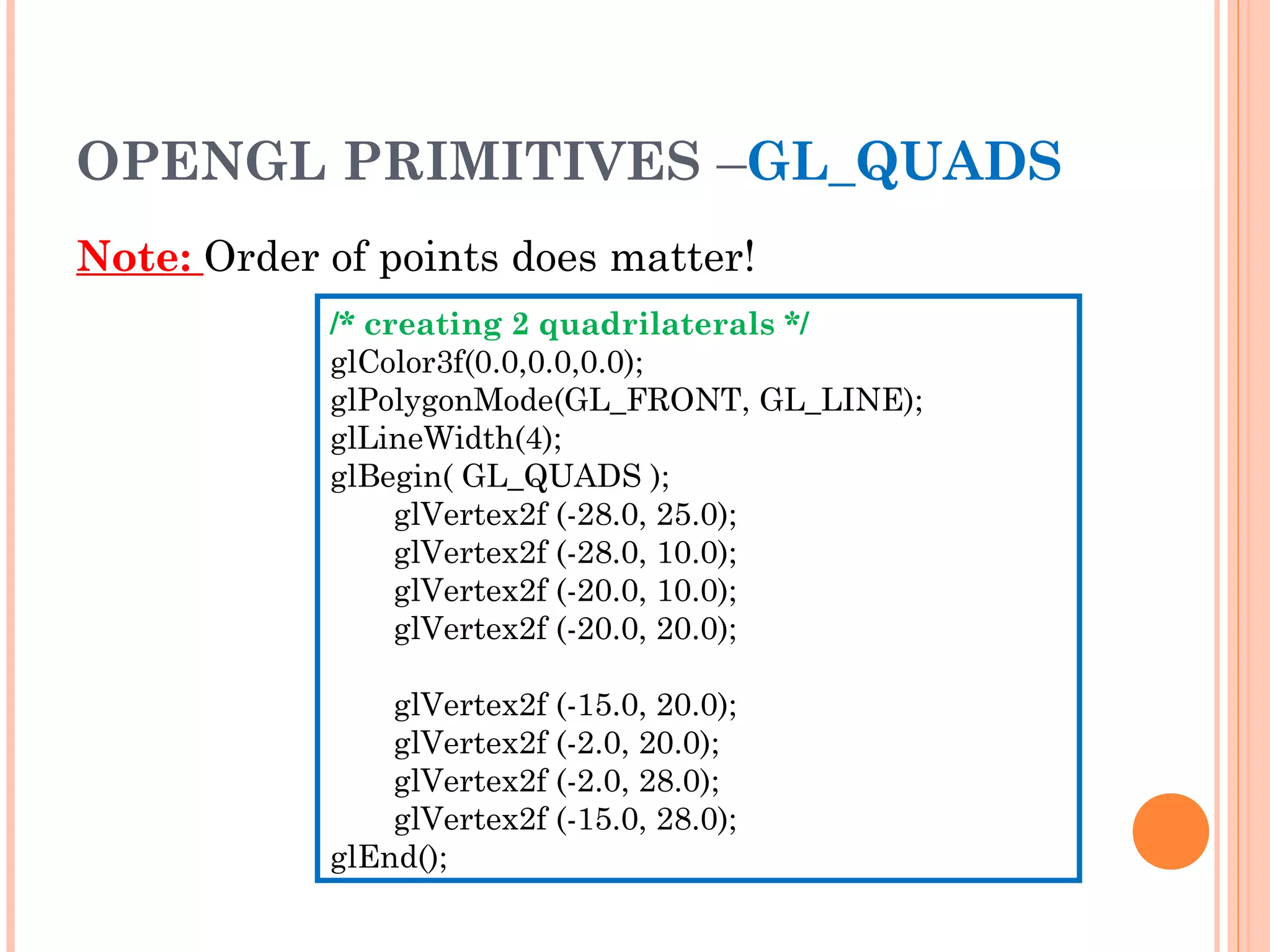 Practicing 2d drawing primitives | PPT