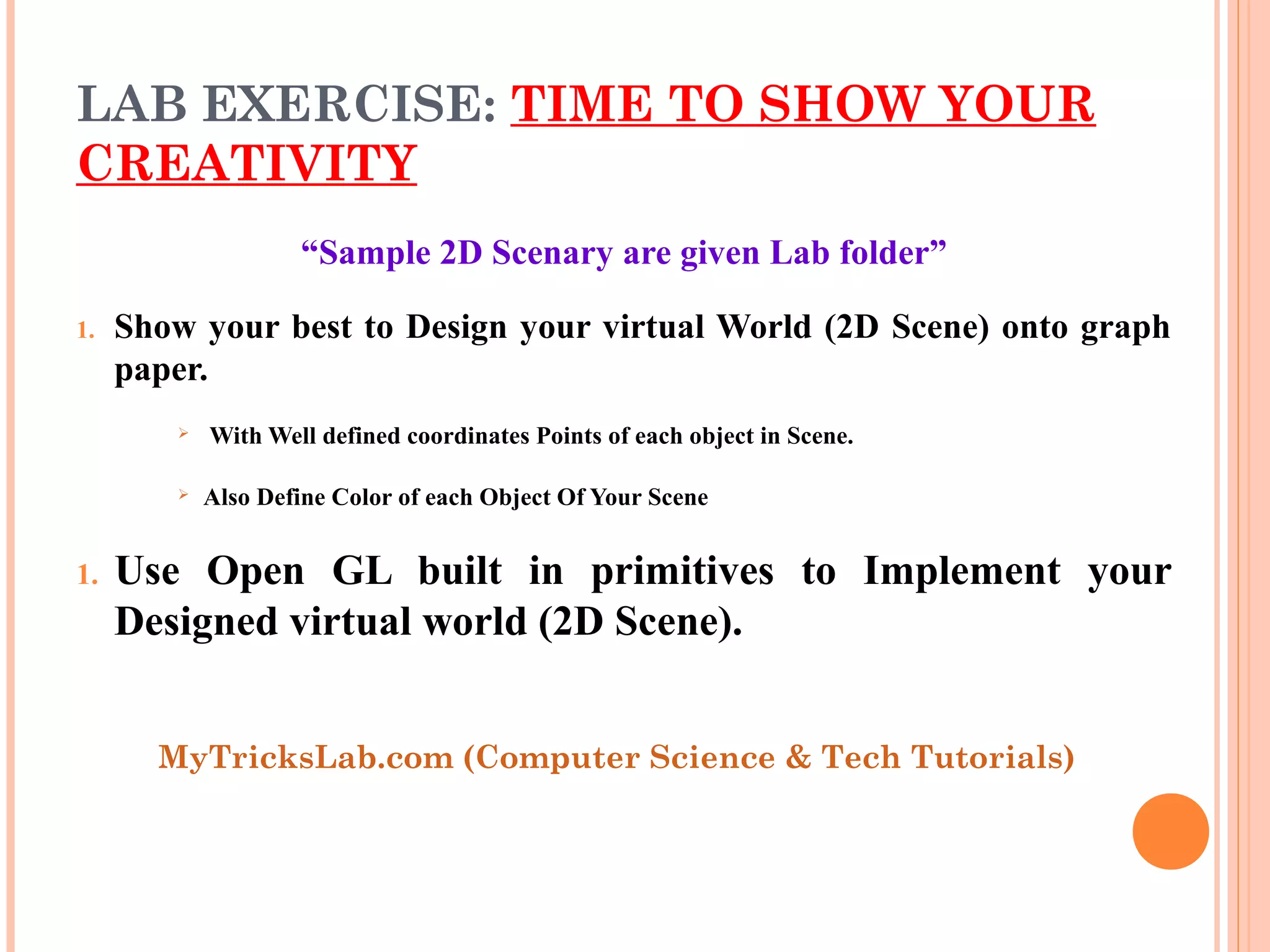Practicing 2d drawing primitives | PPT