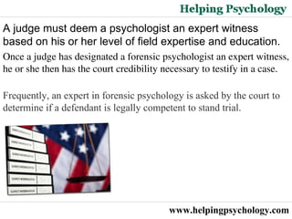 Practicing Forensic Psychology | PPT